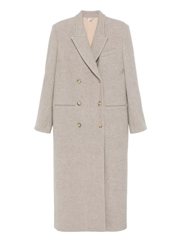 Magda Butrym Double-breasted Long Coat - Neutrals