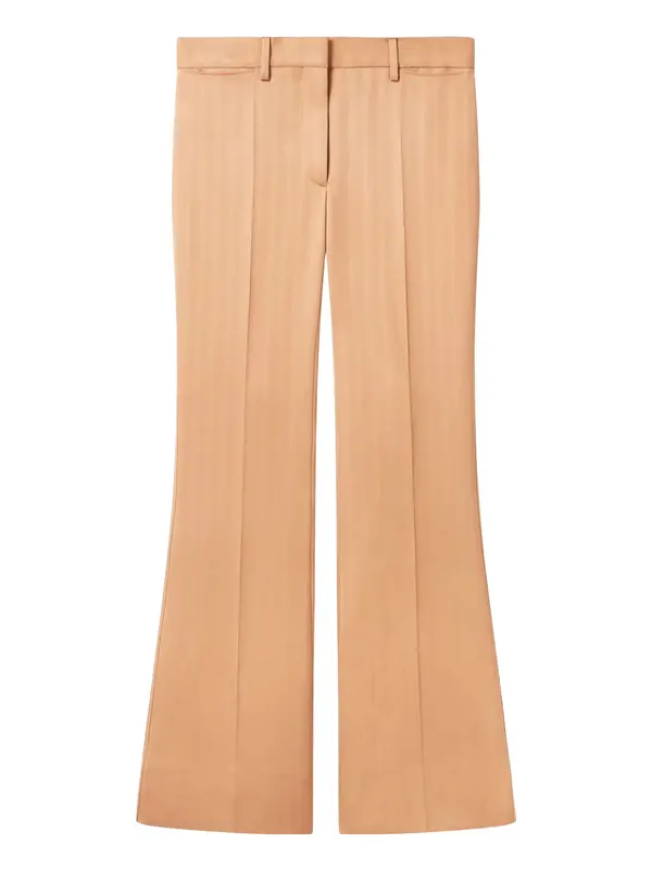 Stella McCartney Low-rise Striped Trousers - Brown