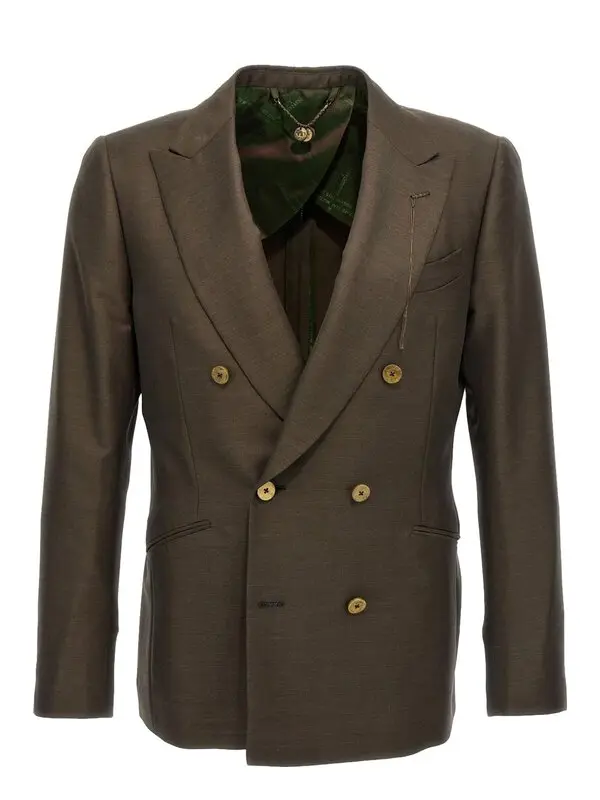MAURIZIO MIRI Double-breasted Blazer - Green