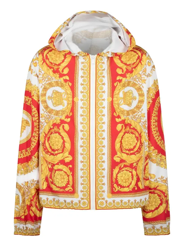 Versace Barocco-print Jacket - White