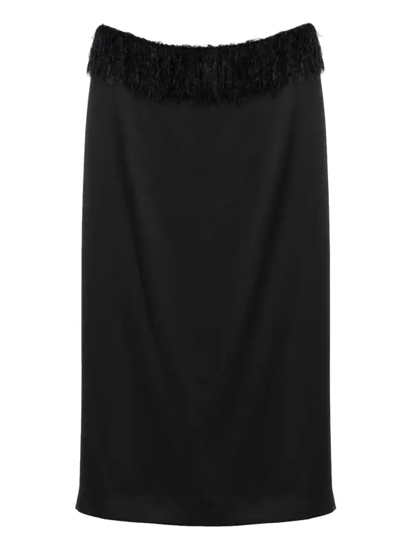 TOTEME Fringed Maxi Skirt - Black