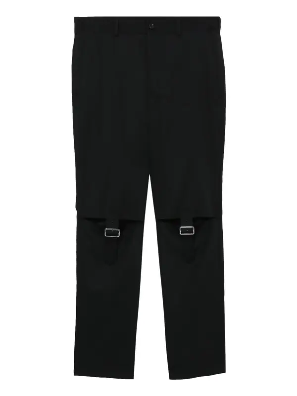 Comme Des Garçons Strap-detail Trousers - Black