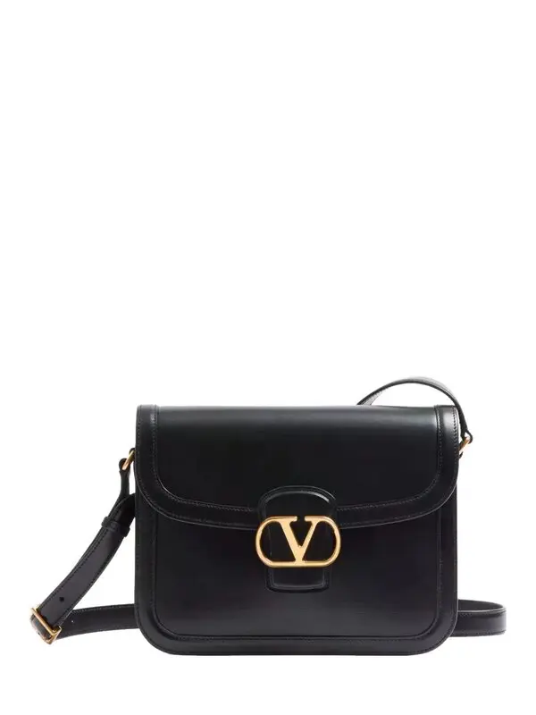 Valentino Garavani 9to5 Leather Shoulder Bag - Black