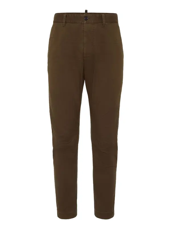 Dsquared2 Cotton Tapered Trousers - Brown