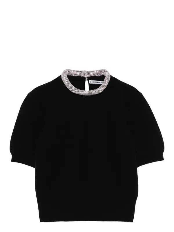 Alexander Wang Crystal-embellished T-shirt - Black