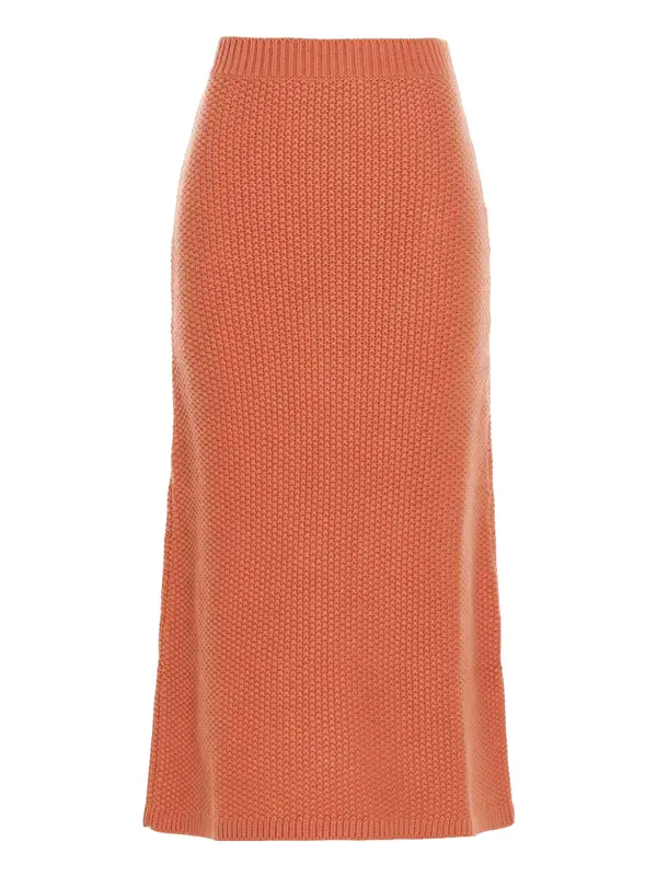 Chloé Knit Maxi Skirt - Orange