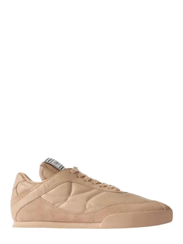 Chloé - Kick Suede-Trimmed Quilted Leather Sneakers