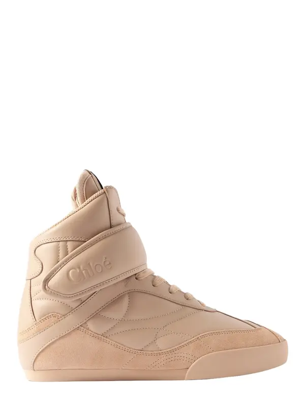 Chloé Kick Leather High-top Sneakers - Neutrals