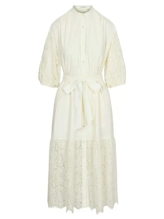 Rebecca Taylor Idun Shirt Dress - Cream