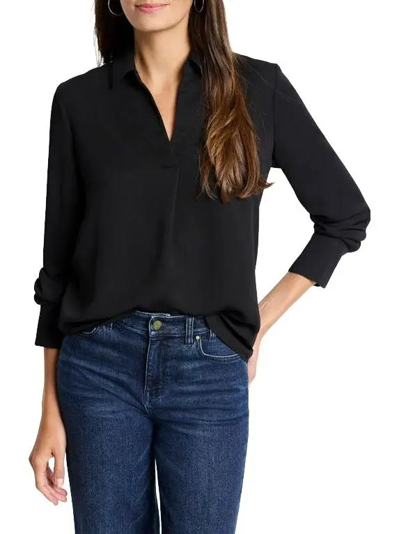 NIC+ZOE Easy Pullover Shirt - Black Onyx