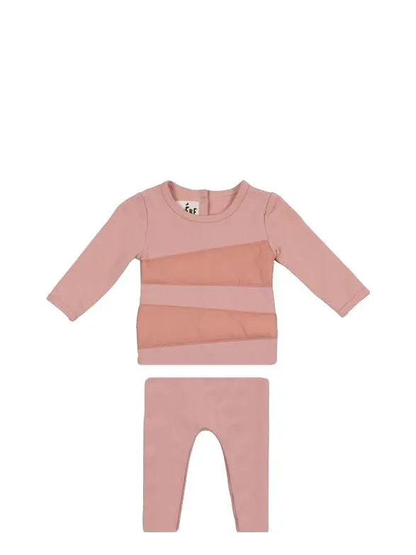 MANIÈRE Puff Appliqué Sweater And Pants Set - Mauve