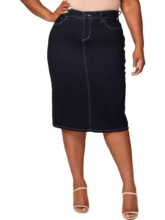 SLINK JEANS Denim Midi Skirt - Abigail