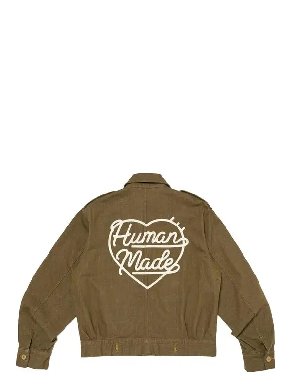 HUMAN MADE Military Denim Jacket - Olivedrab Green