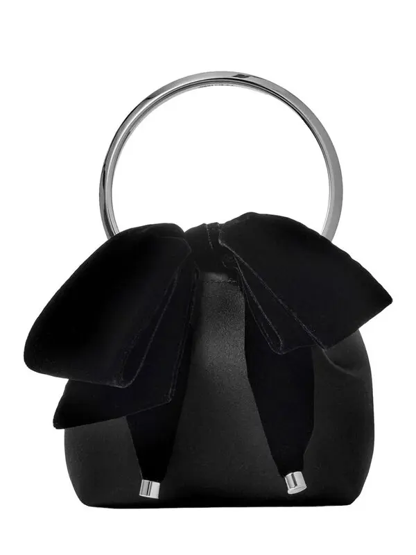 JIMMY CHOO Bow Detail Shoulder Bag - Black