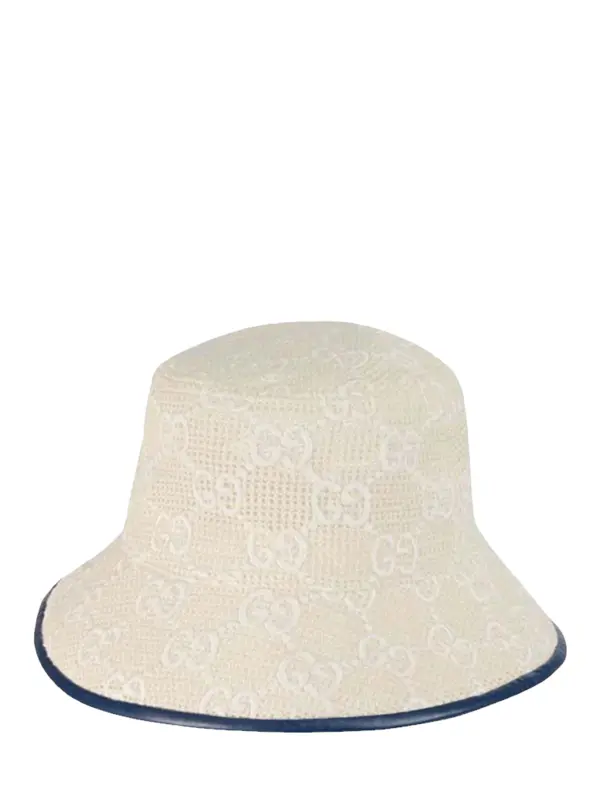 Gucci Gg Embroidered Bucket Hat - White