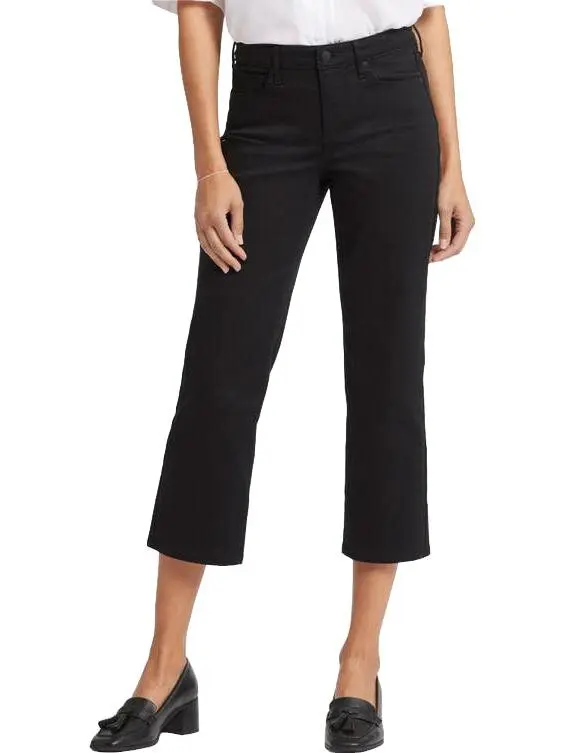 NYDJ Piper Crop Relaxed Straight Leg Jeans - Black
