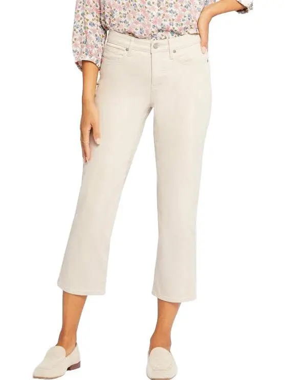 NYDJ Piper Crop Relaxed Straight Leg Jeans - Feather