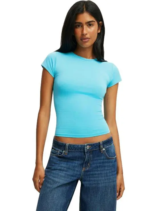COTTON ON All Day Crew Tee - Cerulean  Blue
