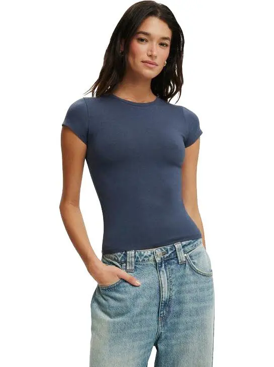 COTTON ON All Day Crew Neck Tee - Collegiate Navy