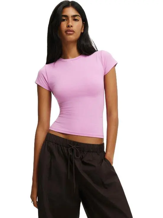 COTTON ON All Day Crew Tee - Digital Orchid