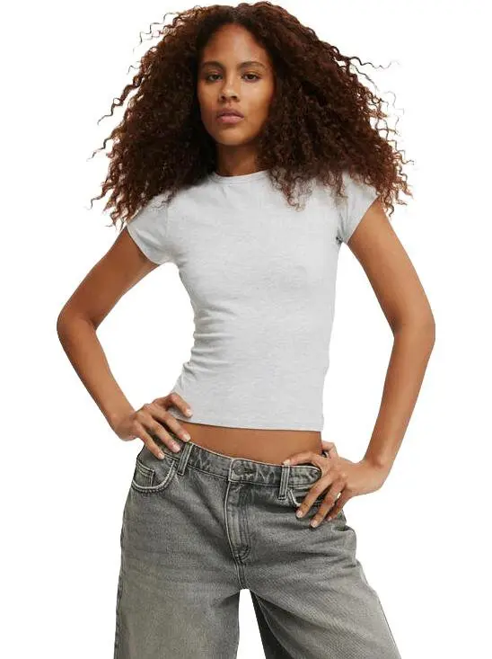 COTTON ON All Day Crew Neck Tee - Grey Marle