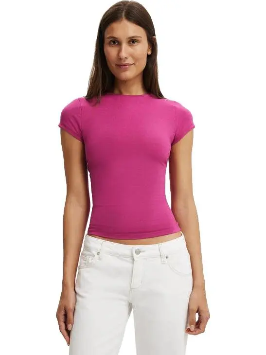 COTTON ON All Day Crew Tee - Wild Orchid