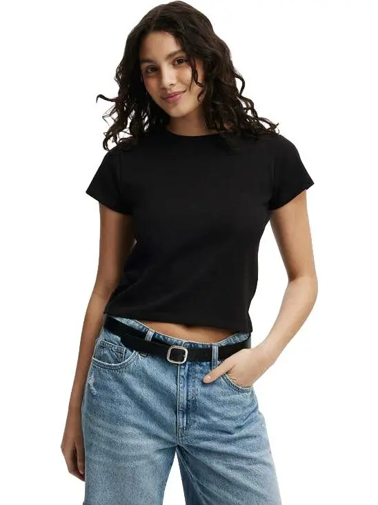 COTTON ON 90s Baby Tee - Black