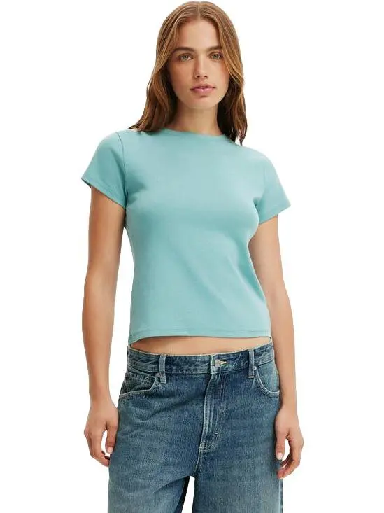 COTTON ON 90s Baby Tee - Crystal Tide