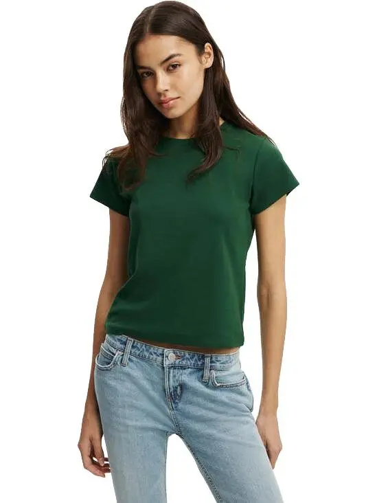 COTTON ON 90s Baby Tee - Heritage Green