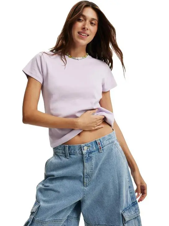 COTTON ON 90s Baby Tee - Light Lilac