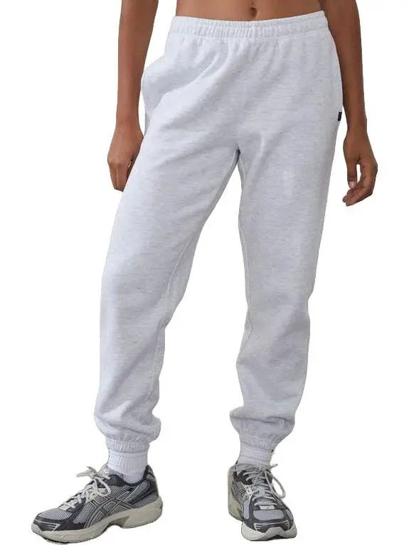 Cotton:on Active Plush Essential Gym Track Pants - Cloudy Grey Marle