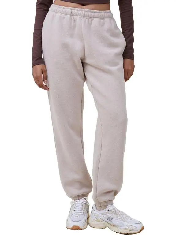 Cotton:on Active Plush Essential Gym Track Pants - Sesame Marle