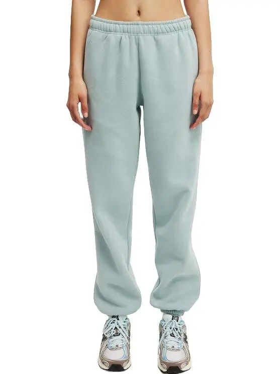 Cotton:on Active Plush Essential Gym Track Pants - Teal Mist