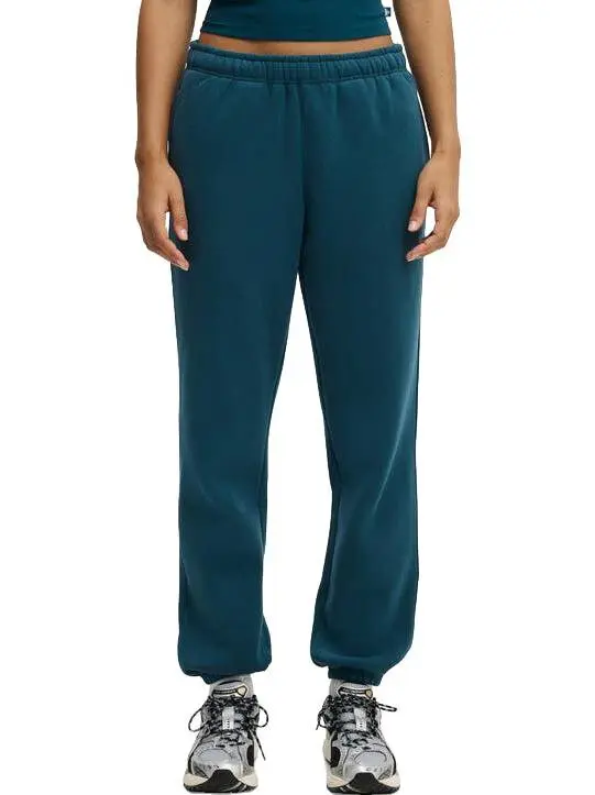 Cotton:on Active Plush Essential Gym Track Pants - Tidal Teal