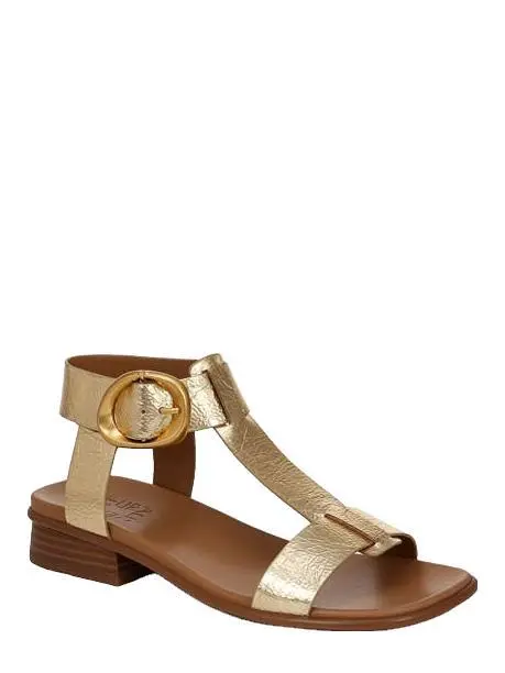 Naturalizer Brandy T-strap Sandal - Dark Gold