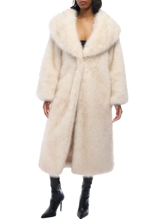 AZALEA WANG Faux Fur Coat - White