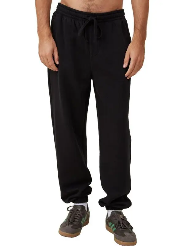 COTTON ON Baggy Cuffed Track Pant - Black