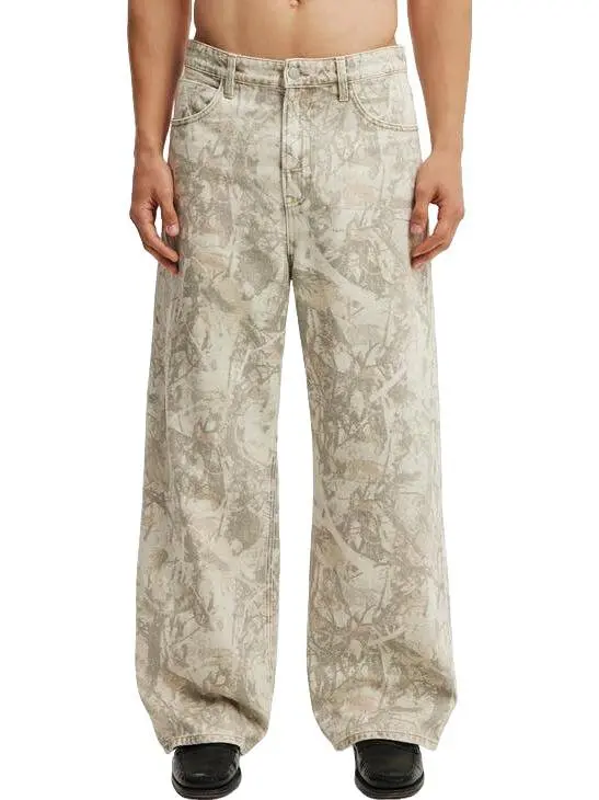 COTTON ON Super Baggy Jeans - Native Trail Camo