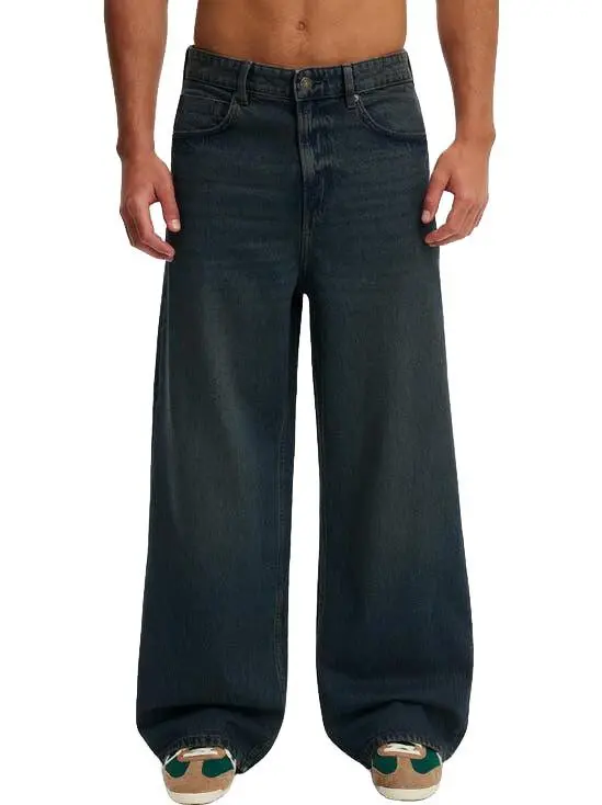 COTTON ON Super Baggy Jeans - Y2k Storm Blue