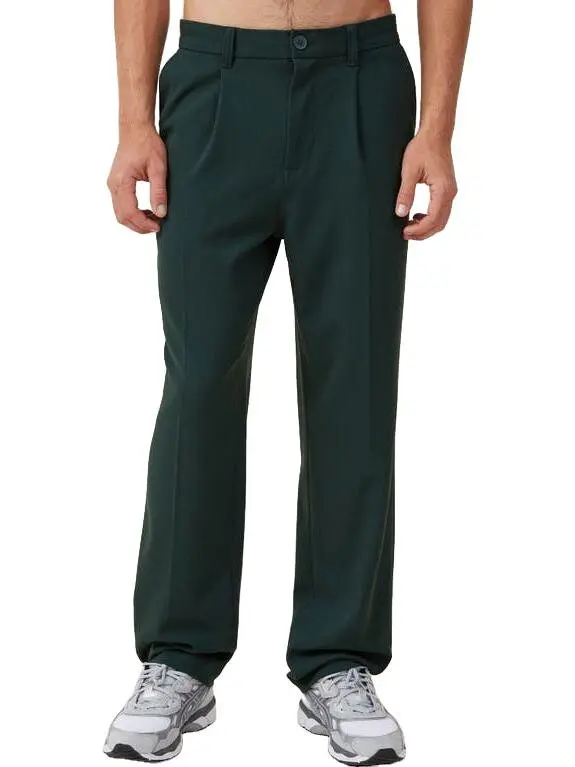 COTTON ON Relaxed Pleated Pant - Deep Teal