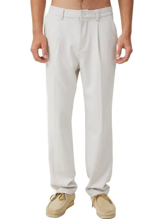 COTTON ON Relaxed Pleated Pant - Washed Stone