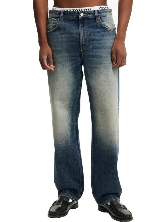 COTTON ON Baggy Fit Jeans - Static Blue