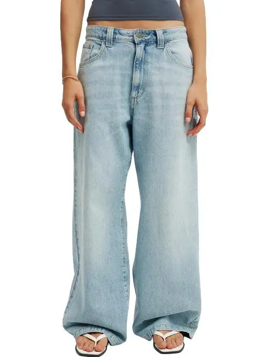 COTTON ON Low Super Baggy Jean - Malibu Blue