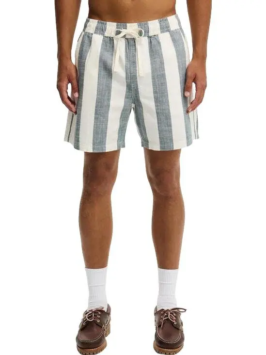 COTTON ON Relaxed Fit Easy Short - Blue 50 50 Stripe