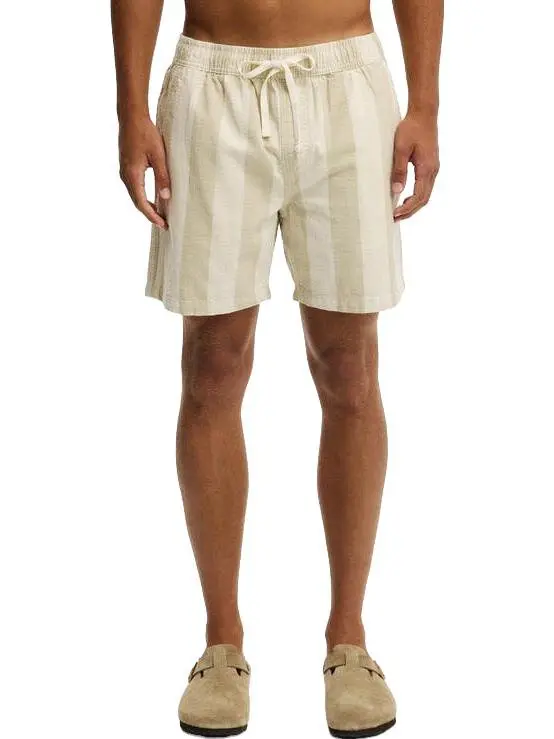 COTTON ON Relaxed Fit Easy Short - Stone Bold Stripe