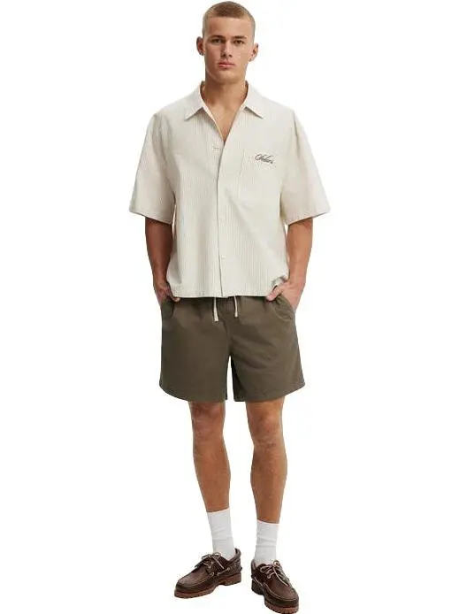 COTTON ON Relaxed Fit Easy Short - Washed Khaki