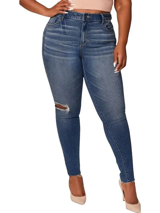 SLINK JEANS High-rise Skinny Jeans - Juniper