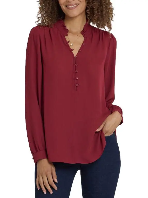 NYDJ Hannah Georgette Top - Wild Currant