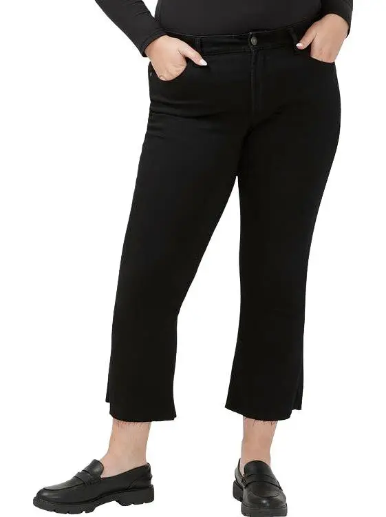 SILVER JEANS CO. Suki Curvy Mid Rise Kick Flare Jeans - Black