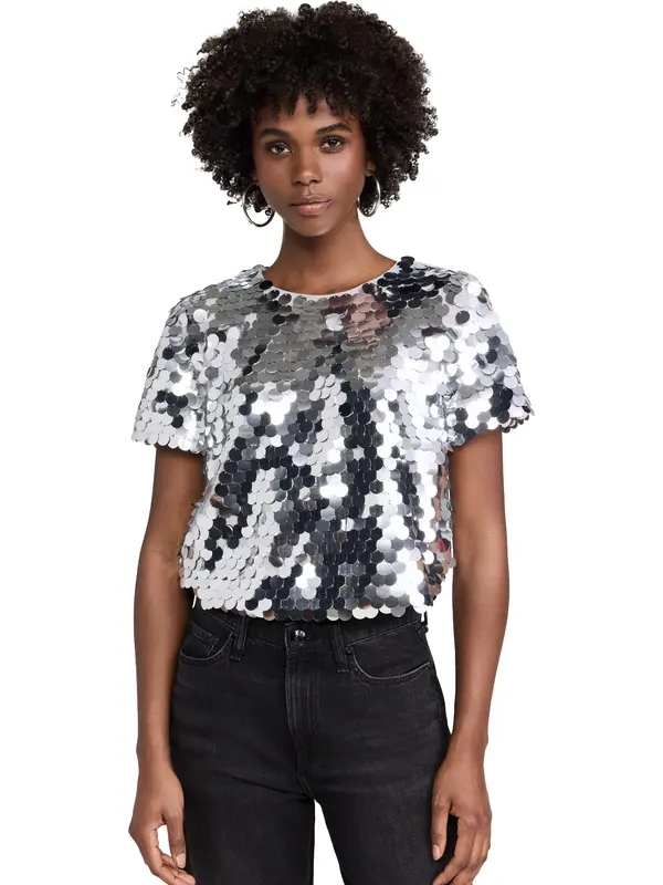 Endless Rose Sequined Top - Silver